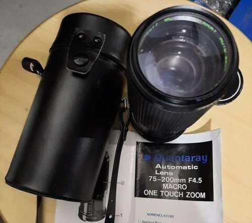 Quantaray 75-200 f4.5 Macro Canon+фильтр+кожух