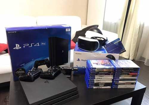 Sony PS4 pro 1 Tb, шлем VR