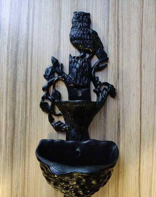 Спичечница Сова, Каслинское литьё, СССР, 1988 г