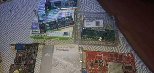 3 сетевые карты Intel PRO/1000MT и 2 видеокарты
