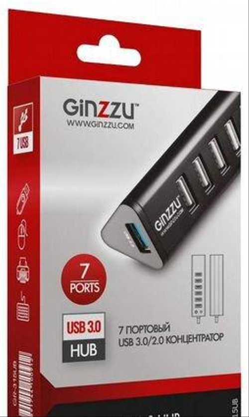 7-ми портовый USB Хаб (разветвитель) ginzzu