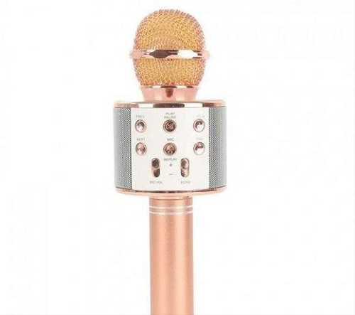 Караоке микрофон Wster WS-858 Розовое золото