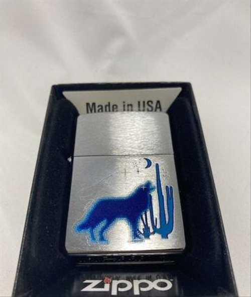 Зажигалка Zippo 200 Howling Wolf in Silou