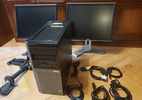Рабочая станция Dell + 2 монитора IPS 20"