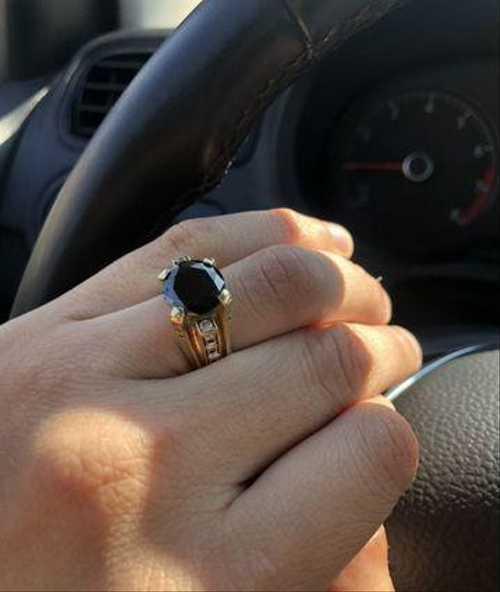 Мужской перстень Cartier с черным брильятом