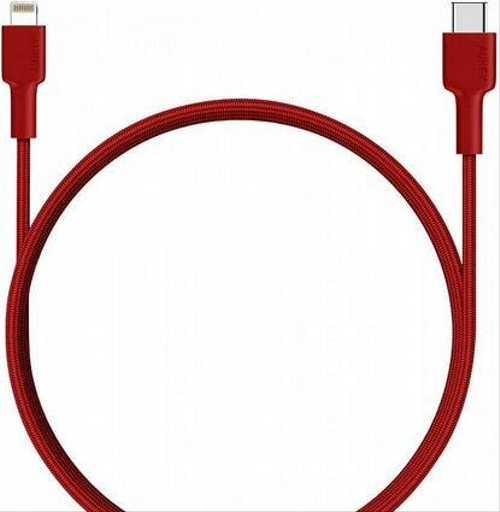 Кабель Aukey Braided Nylon USB-C/Lightning 2m Red