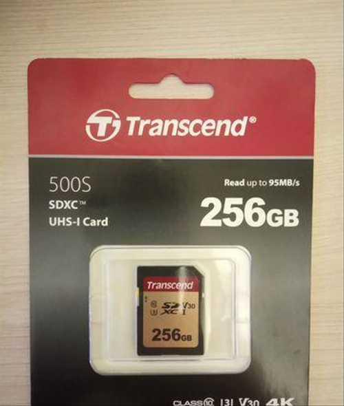 Карта памяти transcend 256gb