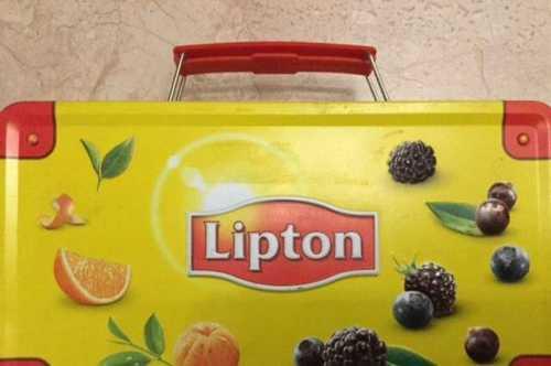 Фирменный кейс-коробка «lipton»металл новая