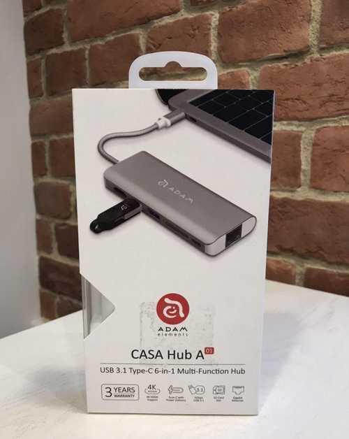 Адаптер Adam Elements casa Hub A01, Type-C Новый