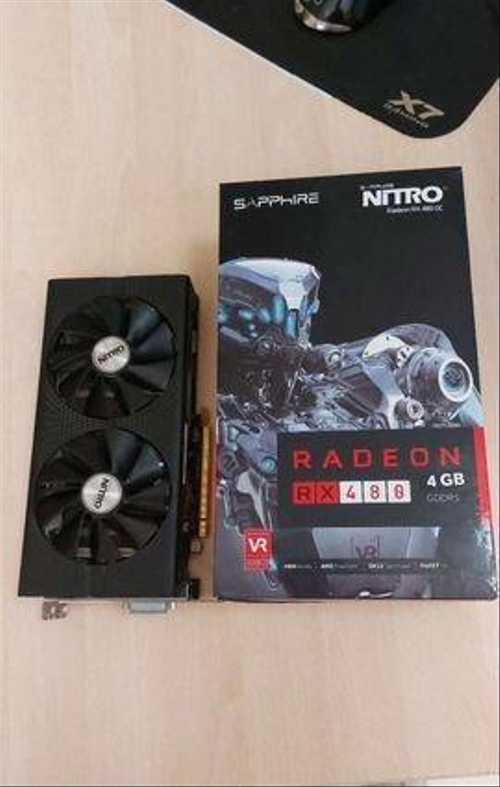 Видеокарта sapphire rx480 nitro+ 4gb