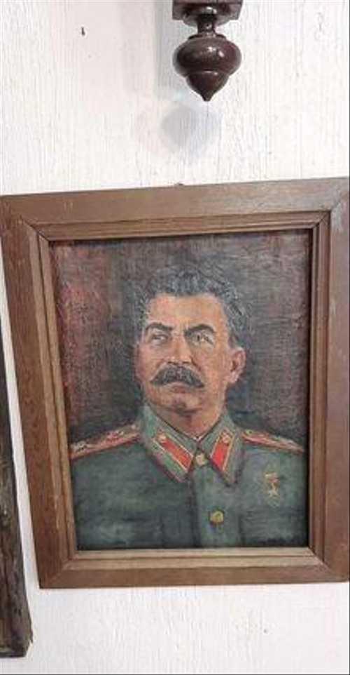 Старинная картина Сталин