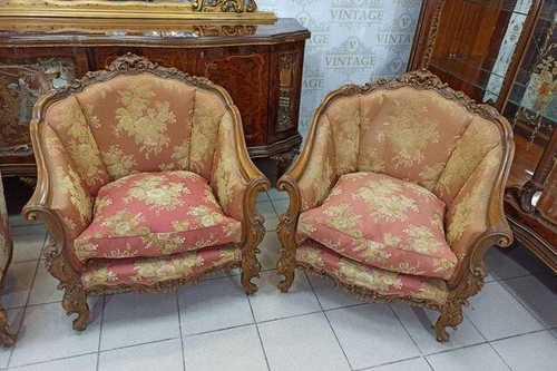 Старинные кресла Рококо. Винтаж. Италия