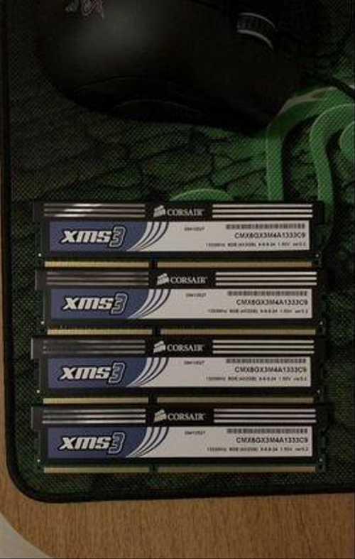 RAM DDR3 corsair XMS3 CMX8GX3M4A1333C9 8Gb