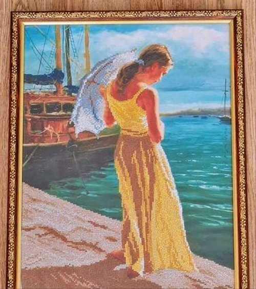 Картина вышитая крестом "Мальтийская девушка"