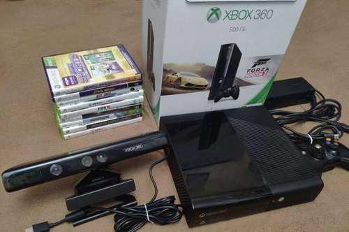 Xbox 360 500гб+ Kinect + 9игр