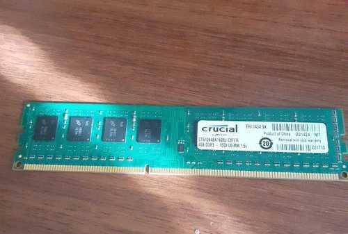 Оперативная память Crusial DDR3 4 GB 1600 Mhz