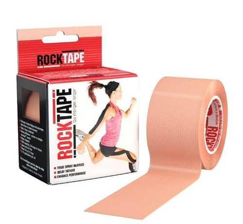 Кинезиотейп - RockTape, 5см х 5м - телесный