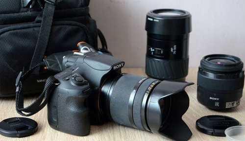 Новый Sony A58 + 3 объектива, штатив, комплект