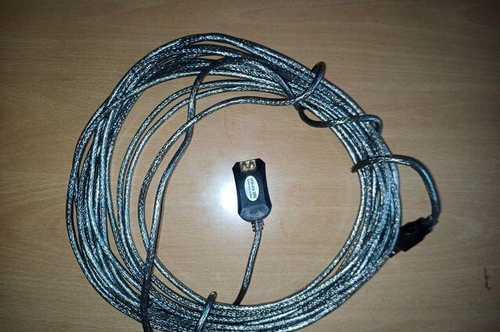 USB 2.0 кабель удлинитель 10 метров активный