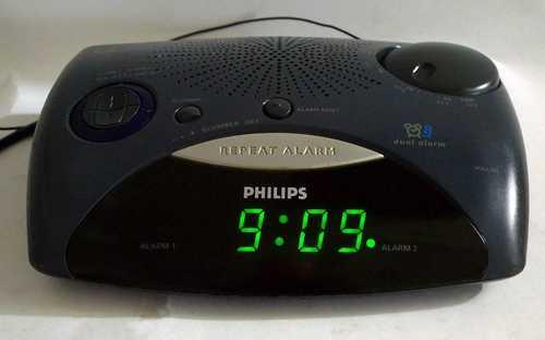 Приемник Будильник Часы Philips радиочасы FM, MW