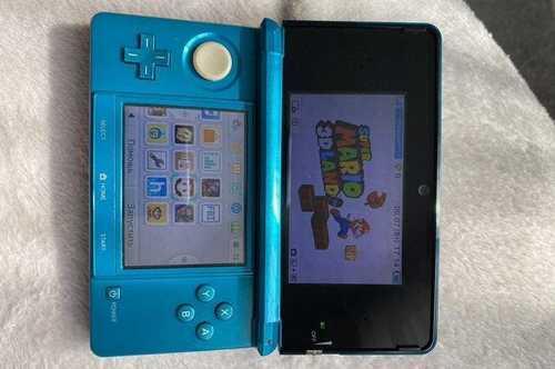 Nintendo 3ds old aqua blue