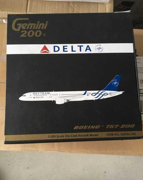 Модель самолета Boeing 757 Delta airlines (Gemini