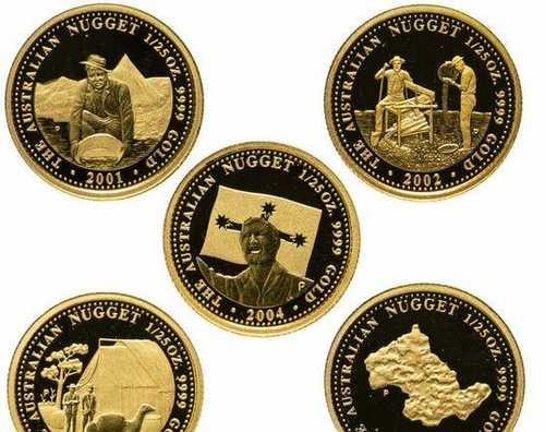 Австралия, набор из 5-ти золотых монет 9999