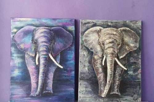 Картины на холсте "Слон"