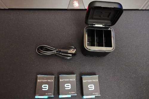 Зарядное устройство + 3 аккумулятора GoPro 9