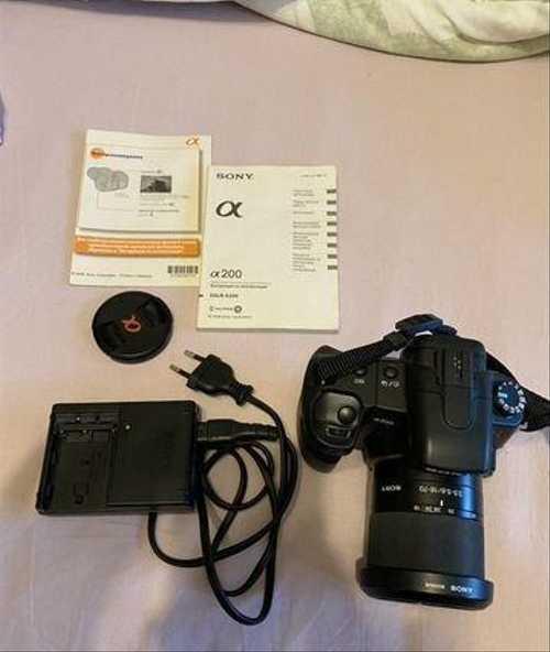 Зеркальный фотоаппарат sony a200 kit