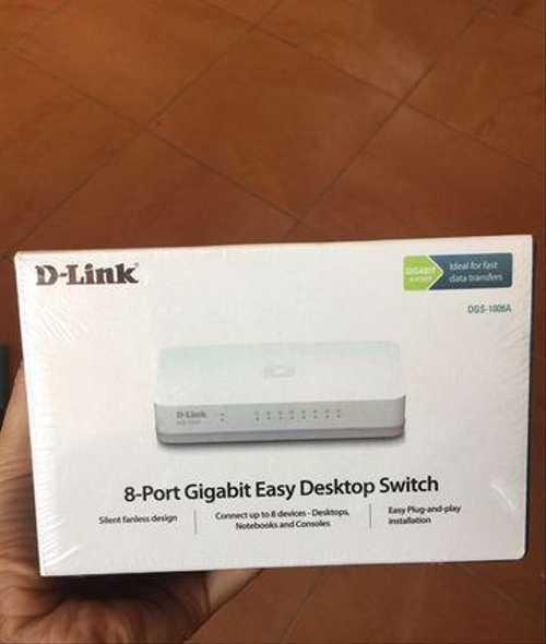 D-Link DGS-1008A 8-Port Gigabit Easy Desktop Switc