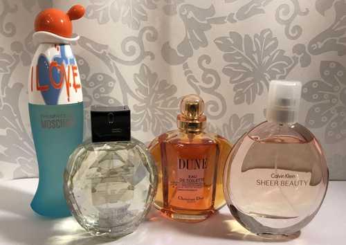 Духи Dior, CK, Armani, Moschino, Issey Miyake и др