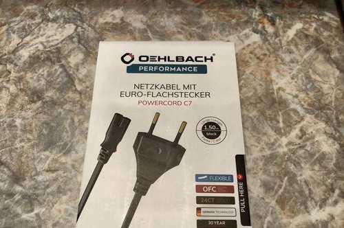 Силовой кабель Oehlbach Powercord C7 1.5м, OFC