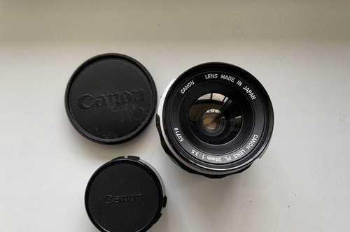 Объектив Canon fl 28mm f3.5