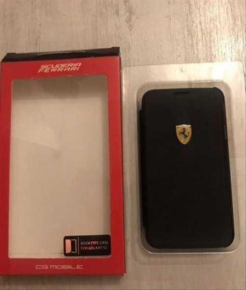 Чехол книжка для Galaxy S5 Ferrari Scuderia