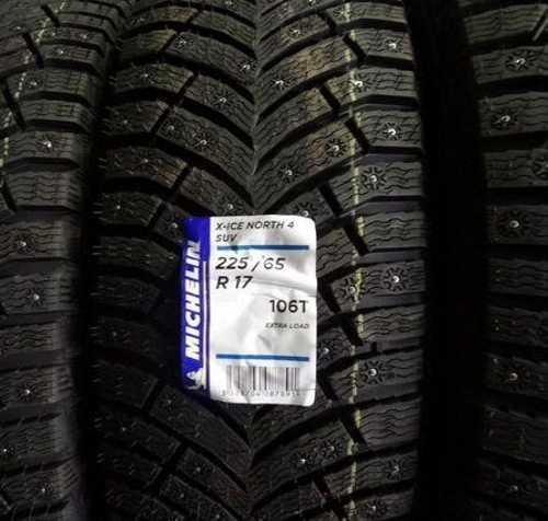 225 65 r17 106t xl. MICHELINX-Ice North 4 SUV зима шипы225/65 r17 106t. Резина Мишлен зимняя шипы 225.