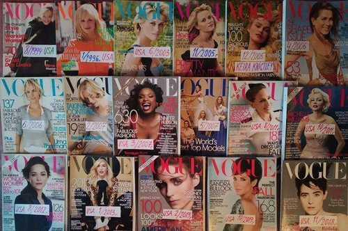 Журналы Vogue USA, UK, Germany