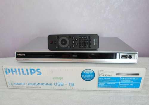 DVD видеоплеер с караоке "philips" DVP3266K