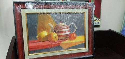 Картина маслом "Натюрморт с лимонами"