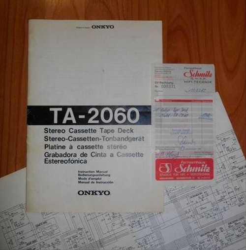Схема,паспорт и чек деки Onkyo TA-2060
