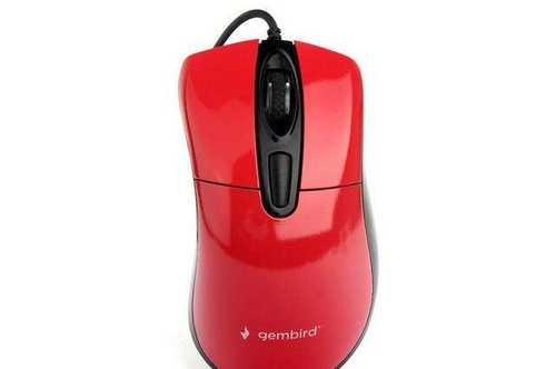 Мышь Gembird MOP-415-R USB красный 3кн.+колесо-кно