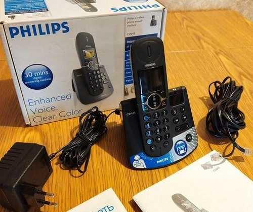 Телефон с автоответчиком Philips + новая батарея
