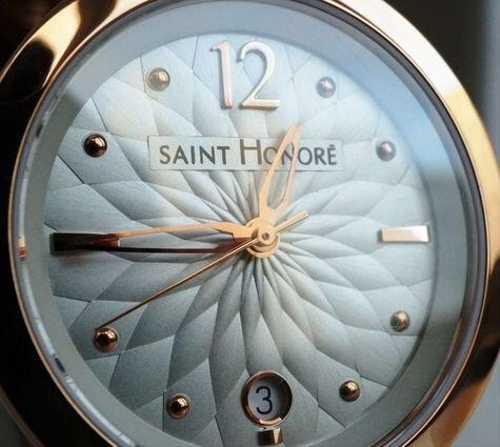 Швейцарские женские часы новые розовое золото кожа
