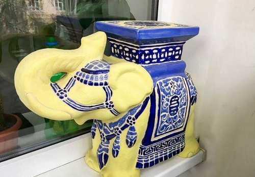 Слон стул-подставка напольная керамика