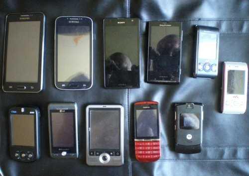 Motorola razr v3, Sony, Samsung и др