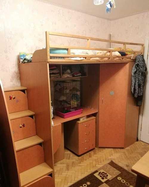 Кровать-чердак для ребёнка, подростка