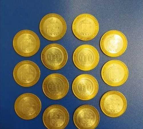 Биметаллические монеты 10 RUB