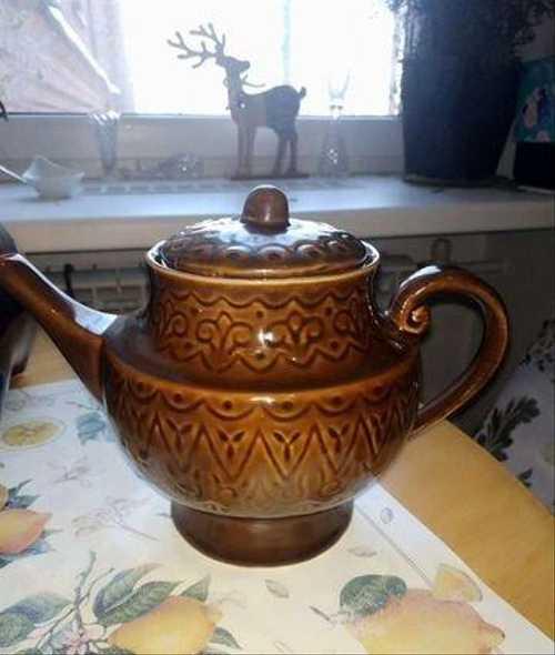 Чайник заварочный СССР керамика 1,5л большой