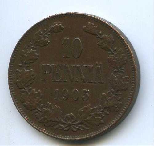 10 пенни. 1905 год