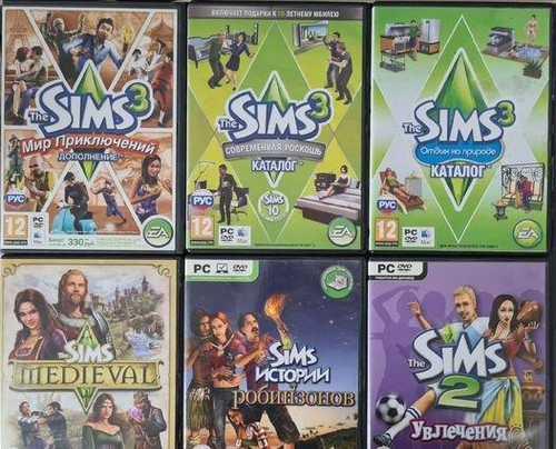 Sims 2, Sims 3, Истории 50-200 за шт